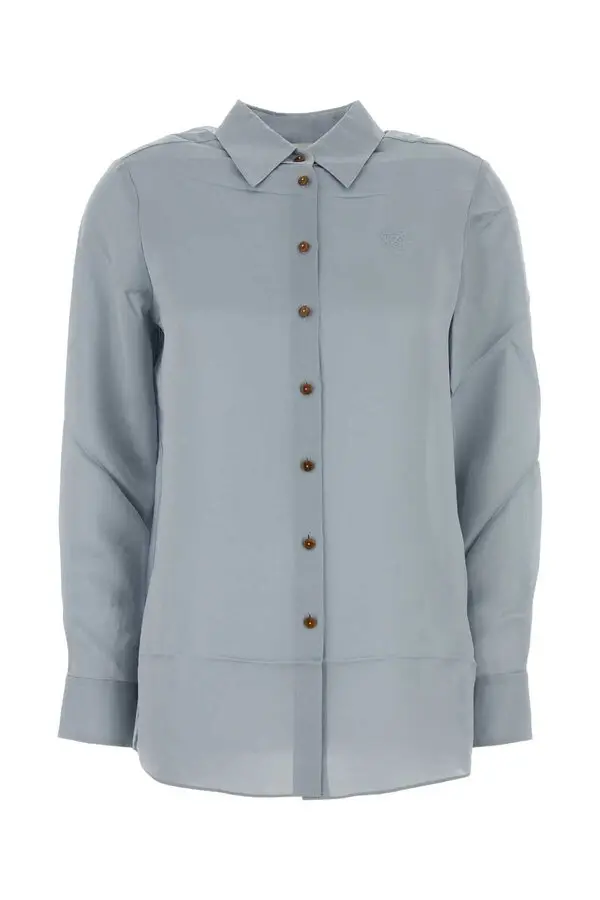 Zimmermann Light Crepe Luna Shirt - Blue