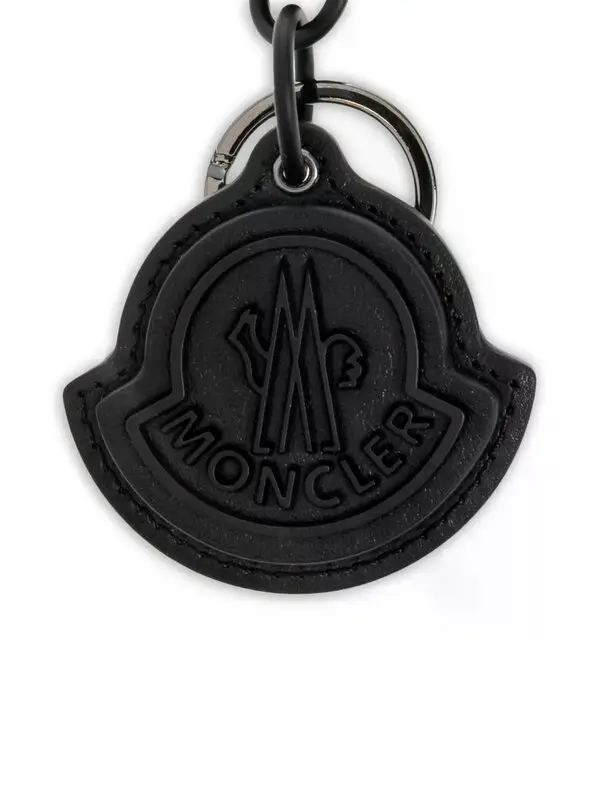 Moncler Logo-patch Leather Keyring
