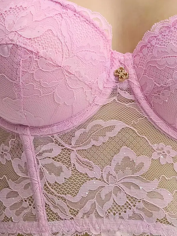 Guess Lace-overlay Corset-style Bra