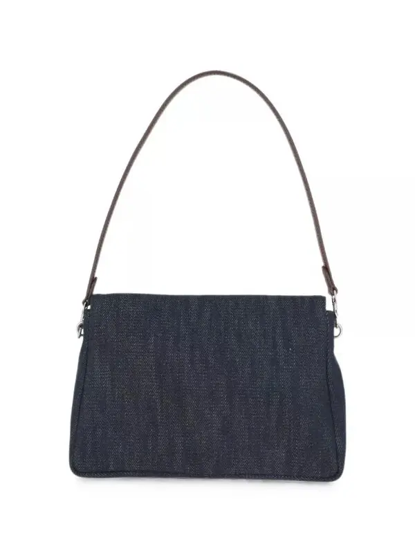 Tory Burch Charlie Logo-plaque Denim Shoulder Bag