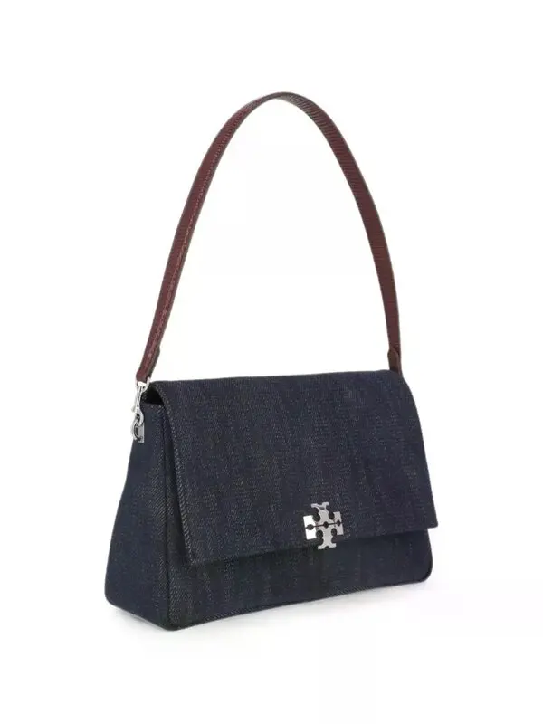 Tory Burch Charlie Logo-plaque Denim Shoulder Bag
