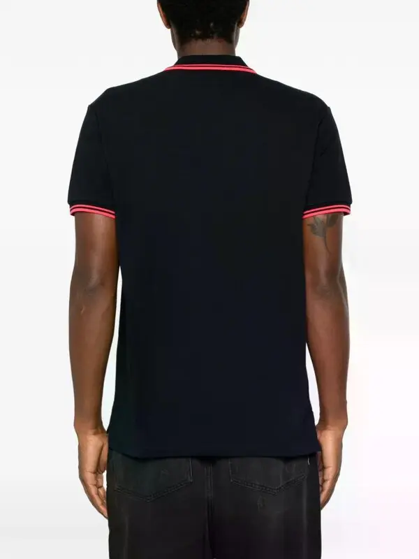 VIVIENNE WESTWOOD Classic Embroidered-detail Cotton Polo Shirt - Blue