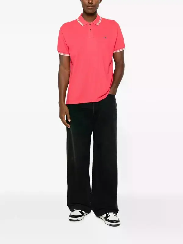 VIVIENNE WESTWOOD Classic Embroidered-detail Cotton Polo Shirt - Pink