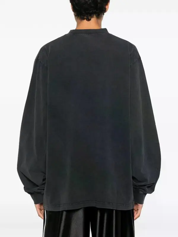 Alexander Wang Logo-print Long-sleeve T-shirt - Black