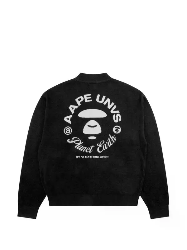 AAPE BY *A BATHING APE Logo-print V-neck Cardigan