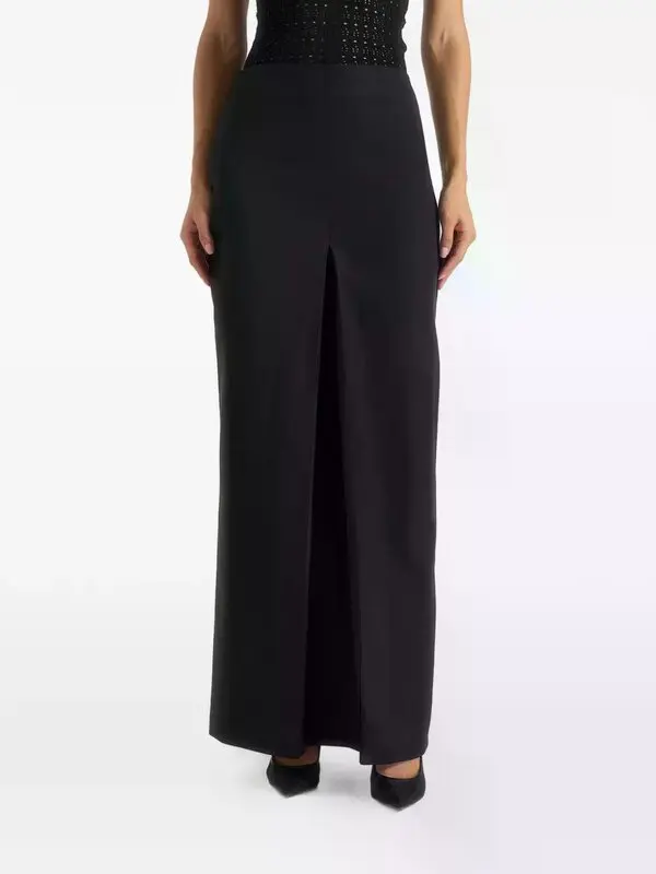 Manière De Voir Regine Tailored Box-pleat Maxi Skirt - Black