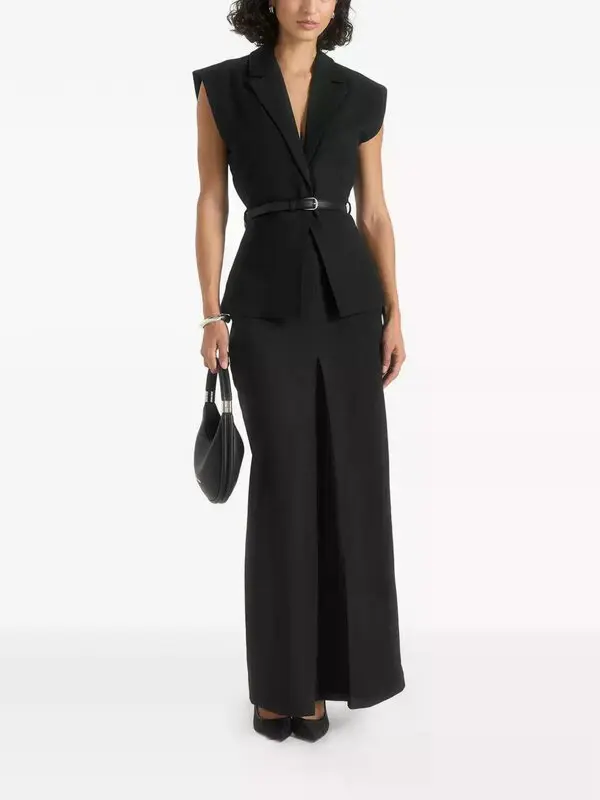 Manière De Voir Regine Tailored Box-pleat Maxi Skirt