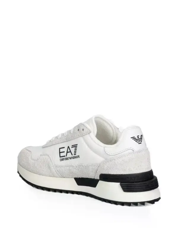 EA7 Logo-print Panelled Sneakers - White