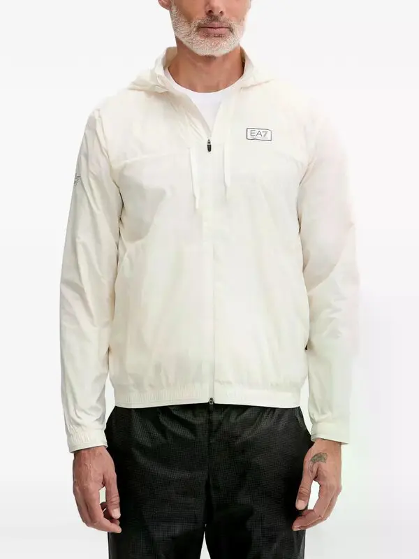 EA7 Grid-pattern Track Pants