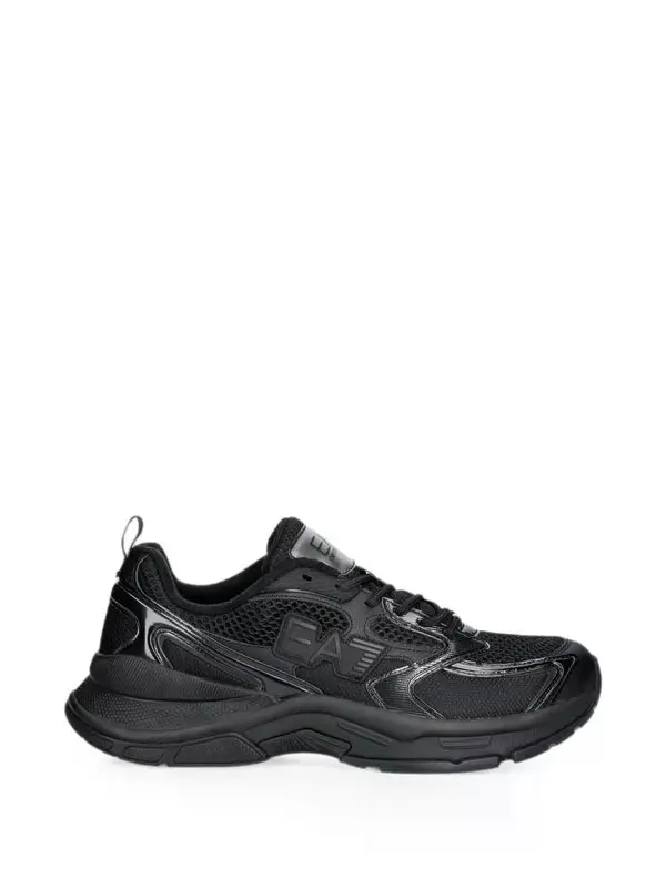 EA7 Emporio Armani Logo Patch Sneakers - Black