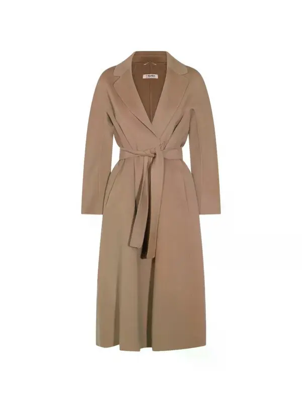 Max Mara Belted Notch-lapels Coat - Neutrals
