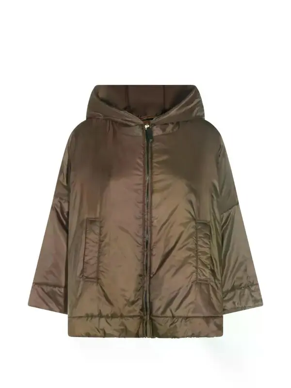 Max Mara The Cube Hooded Zip-up Coat - Brown