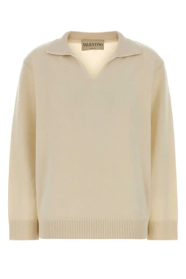 Valentino Garavani Cashmere Polo Shirt - White
