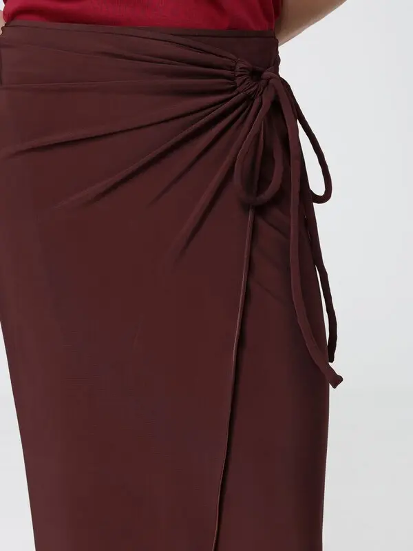 Max Mara Wrap Skirt With Tie Detail - Purple