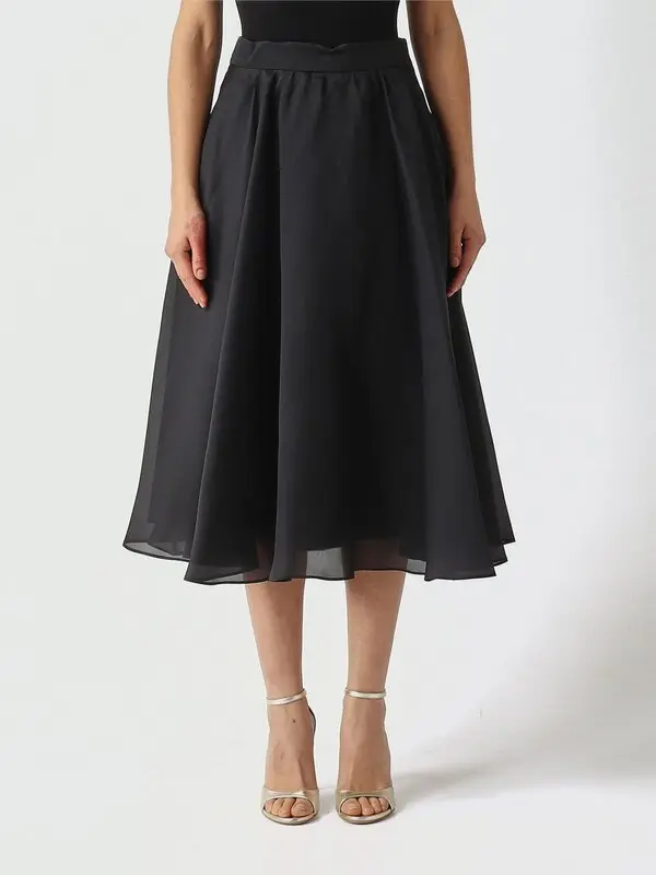 Max Mara Flared Midi Skirt - Black