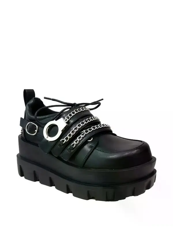 ALTERCORE Neri Chain-link Platform Shoes