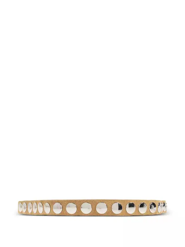 IRO PARIS Stud-embellished Suede Belt - Neutrals