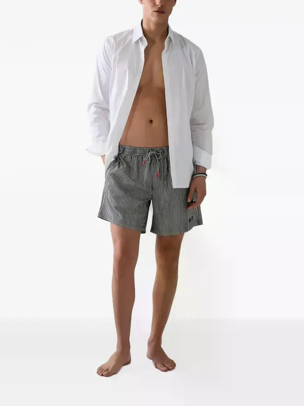 Guess Vertical Stripe Drawstring Swim Shorts