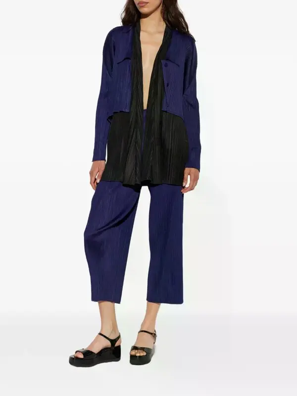 Issey Miyake Pleated Cardigan-coat