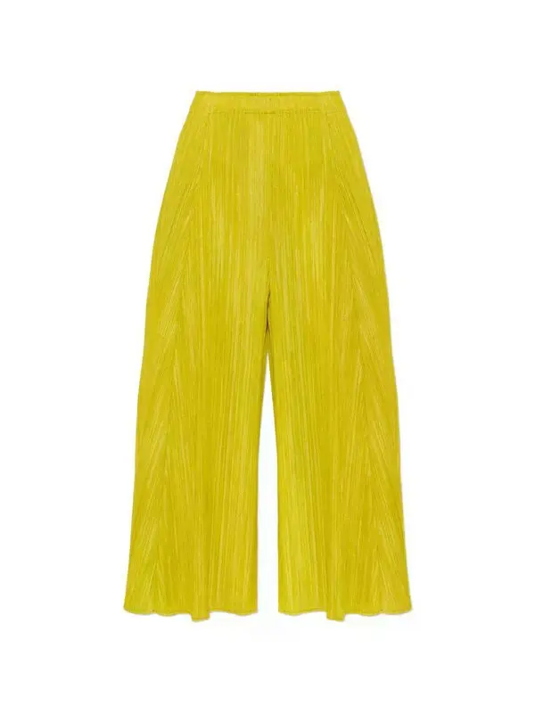 Issey Miyake Mellow Pleated Trousers - Yellow