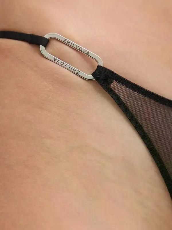 ZHILYOVA Ember Logo-plaque Mesh Briefs