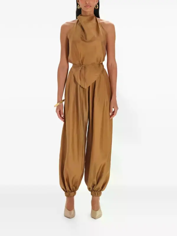 MANURI Thea Silk Halterneck Top
