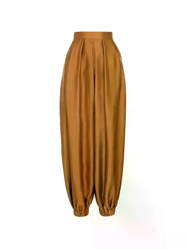 MANURI Bazar Pleated Trousers - Brown