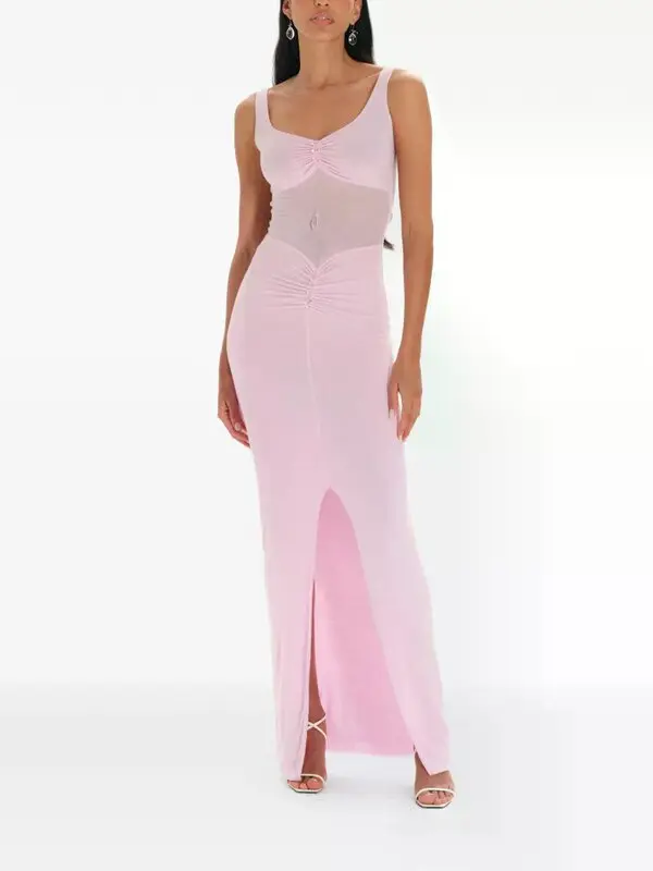 MANURI Kristen Bead-detail Maxi Dress - Pink