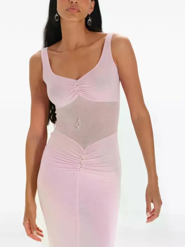 MANURI Kristen Bead-detail Maxi Dress - Pink