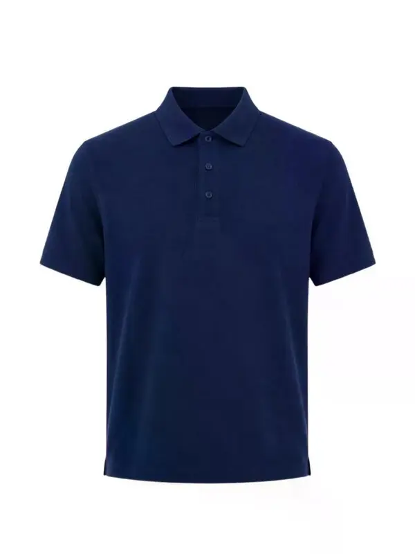 DIKTAT Short-sleeve Button-fastening Polo Shirt - Blue