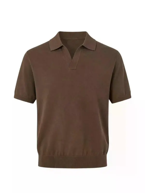 DIKTAT Fine-knit Short-sleeve T-shirt - Brown