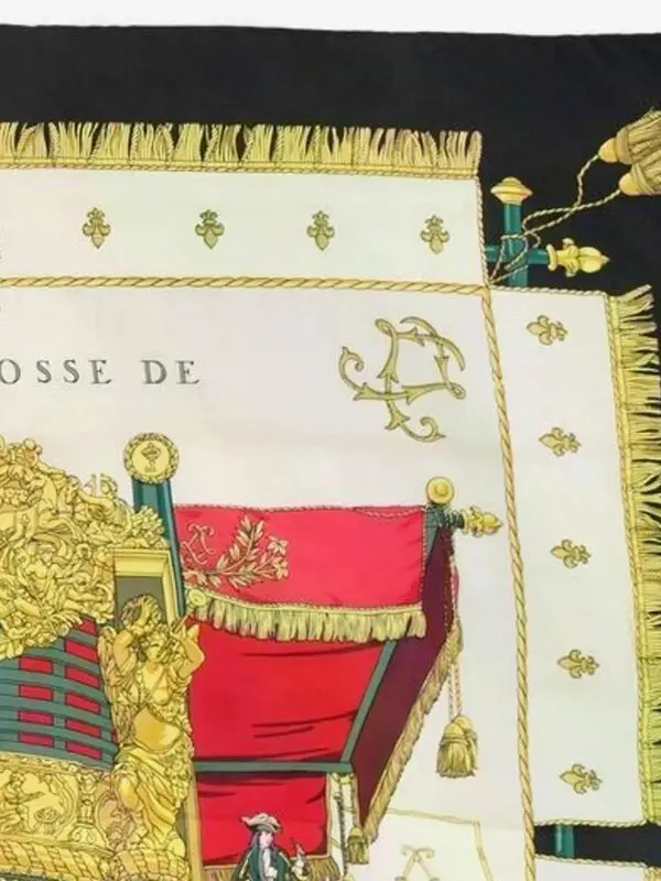 Hermès 1992 Vue Du Carrosse La Galère La Réale Silk Scarf - Neutrals