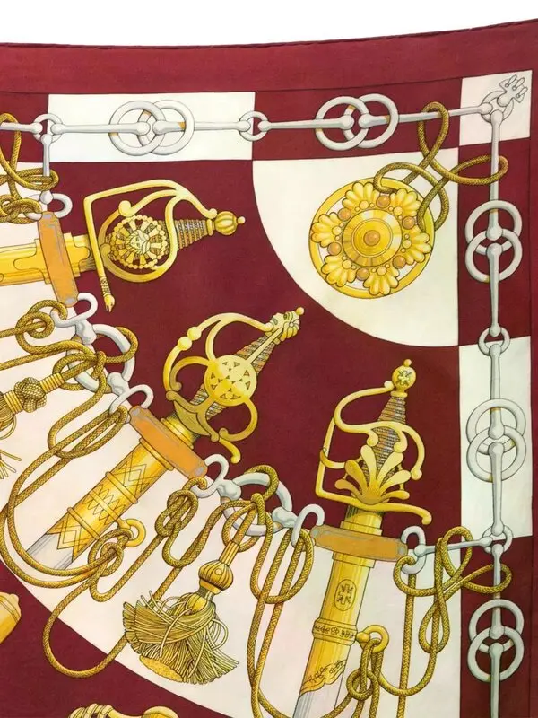 Hermès 1950s Cliquetis Silk Scarf