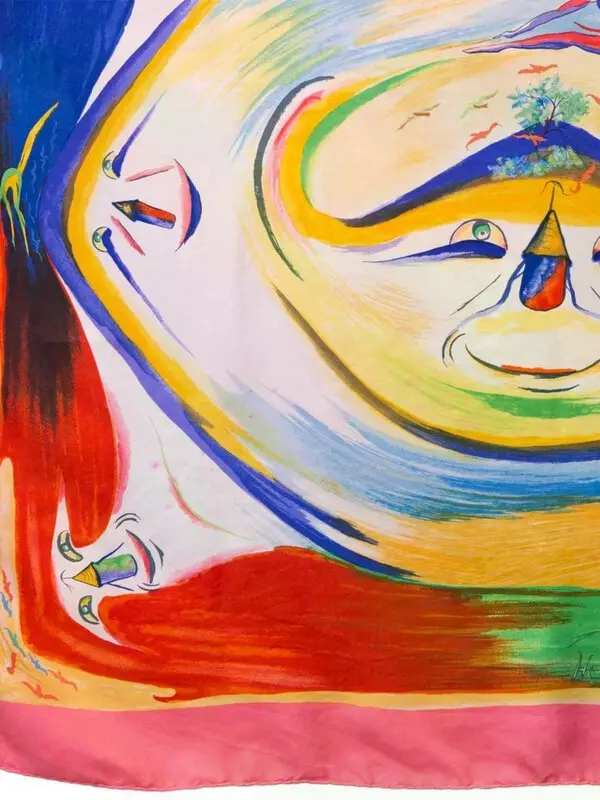Hermès 2000 Smiles In Third Millenary Silk Scarf