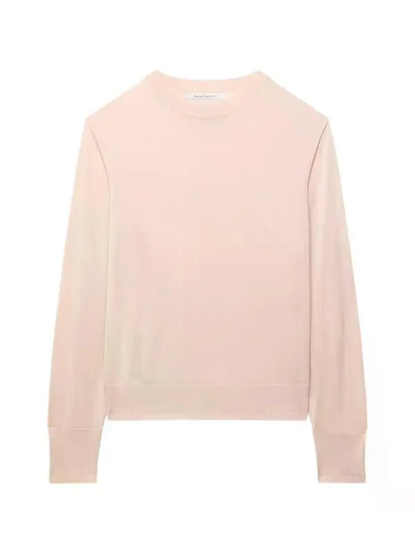 Another Tomorrow Featherweight Crew-neck Sweater - Pink
