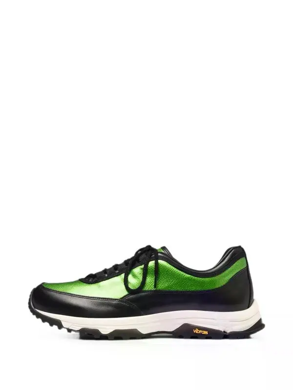 Our Legacy Poseidon Panelled Leather Sneakers - Green