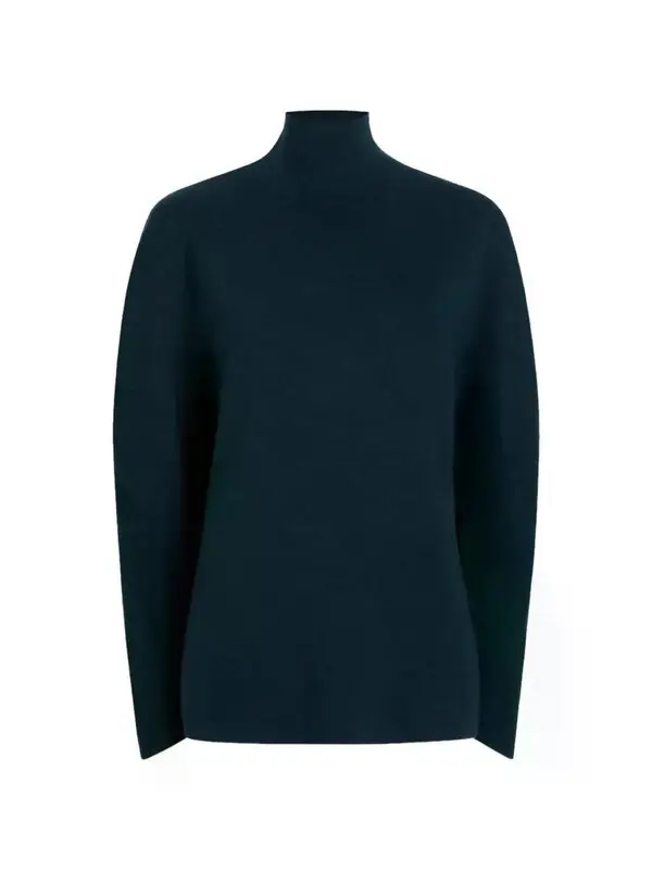 Another Tomorrow Dolman-sleeve Funnel Neck Sweater - Green