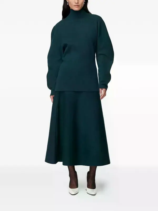 Another Tomorrow Dolman-sleeve Funnel Neck Sweater