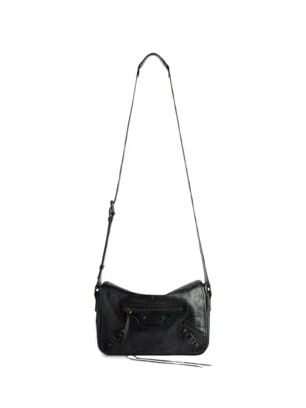 Balenciaga Small Le City Flap Messenger Bag - Black