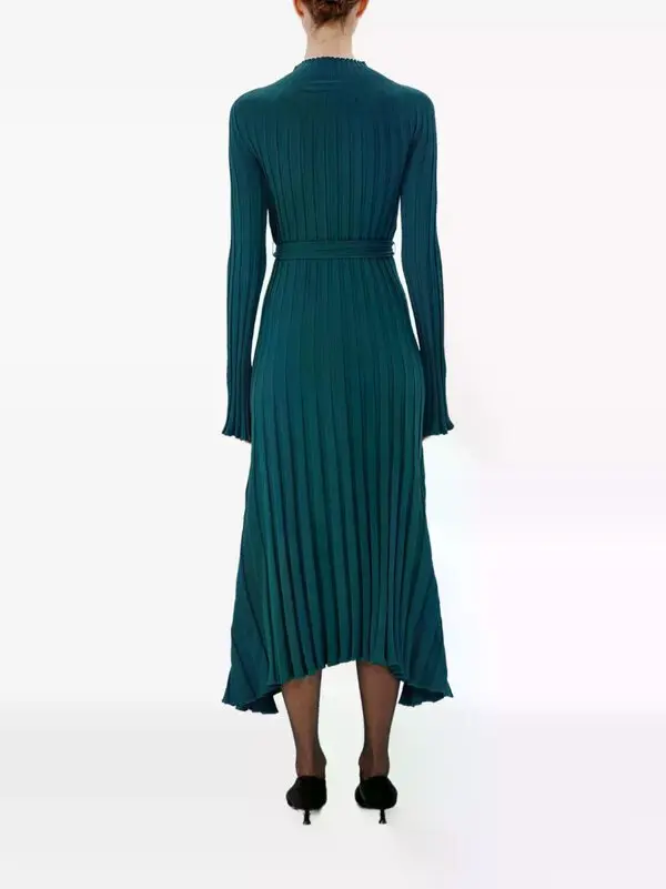Another Tomorrow Ribbed Knit Flared Dress