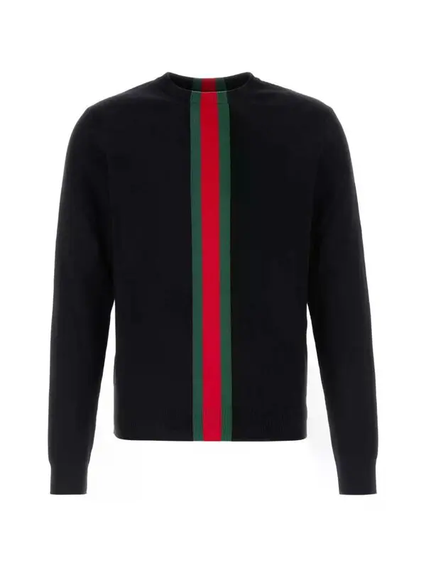 Gucci Web-stripe Sweater - Black