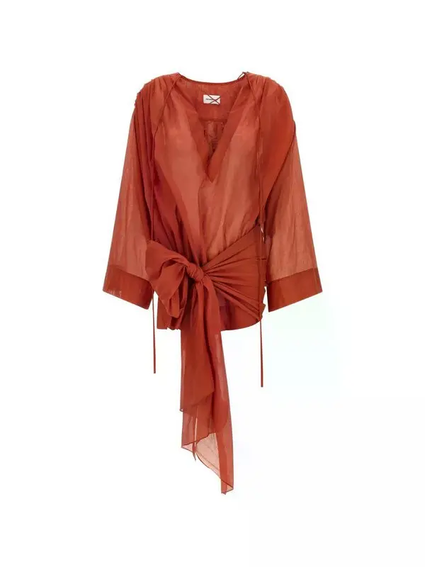 Andamane The Attico Indira Cotton Mini Dress - Orange