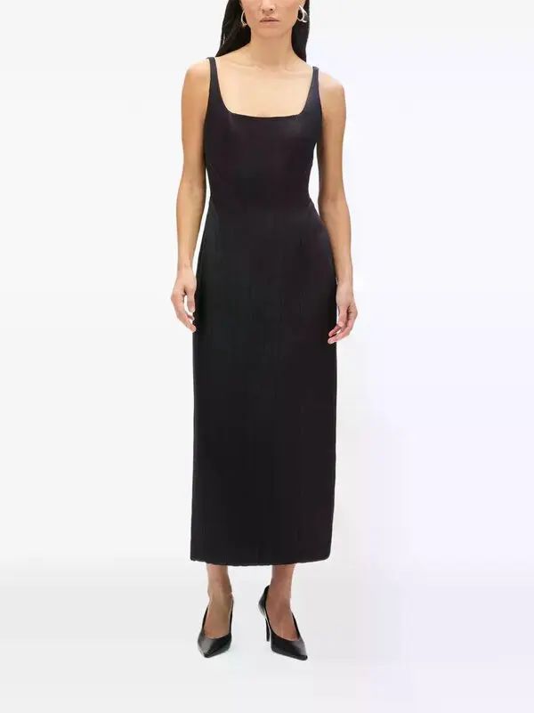 Another Tomorrow Contour Seamed Topstitched Dress