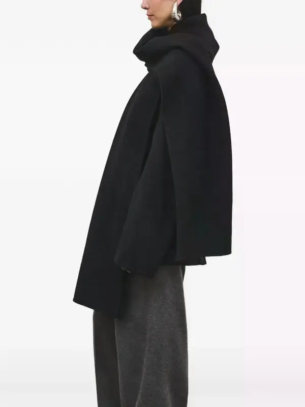 Another Tomorrow Double-breasted Scarf Coat