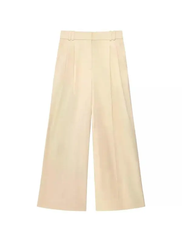 Another Tomorrow High-waisted Pleated Trousers
