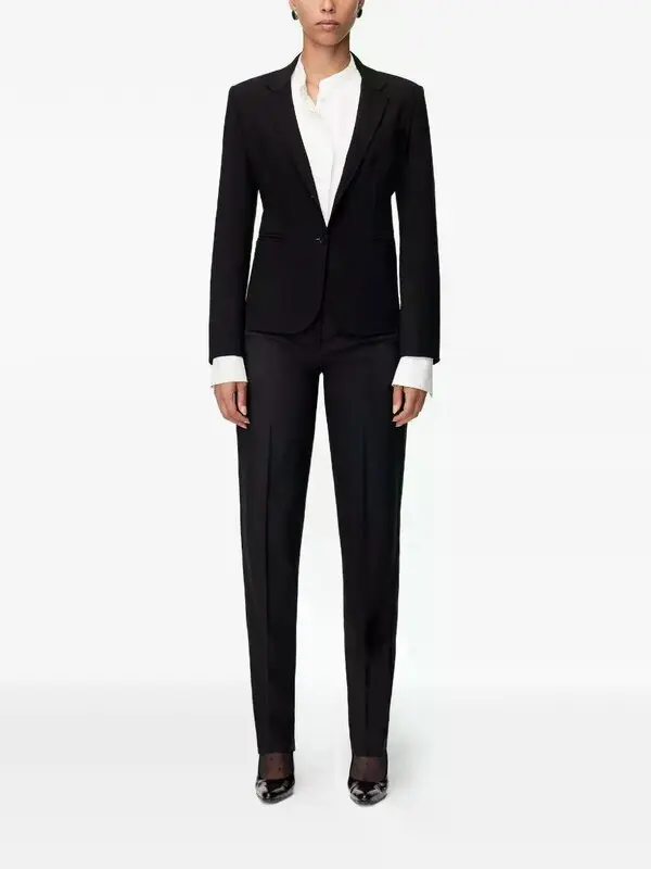 Another Tomorrow Doppio Cropped Blazer