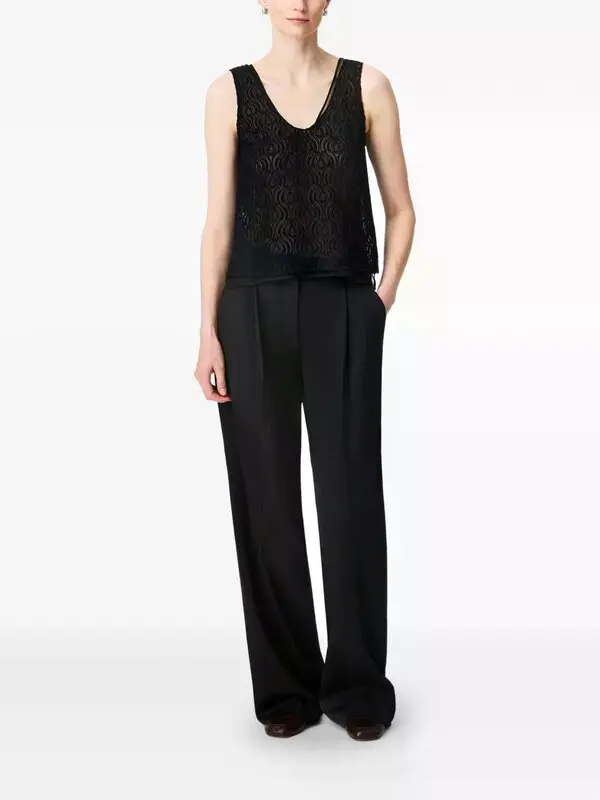 Another Tomorrow Embroidered Silk Organza Top