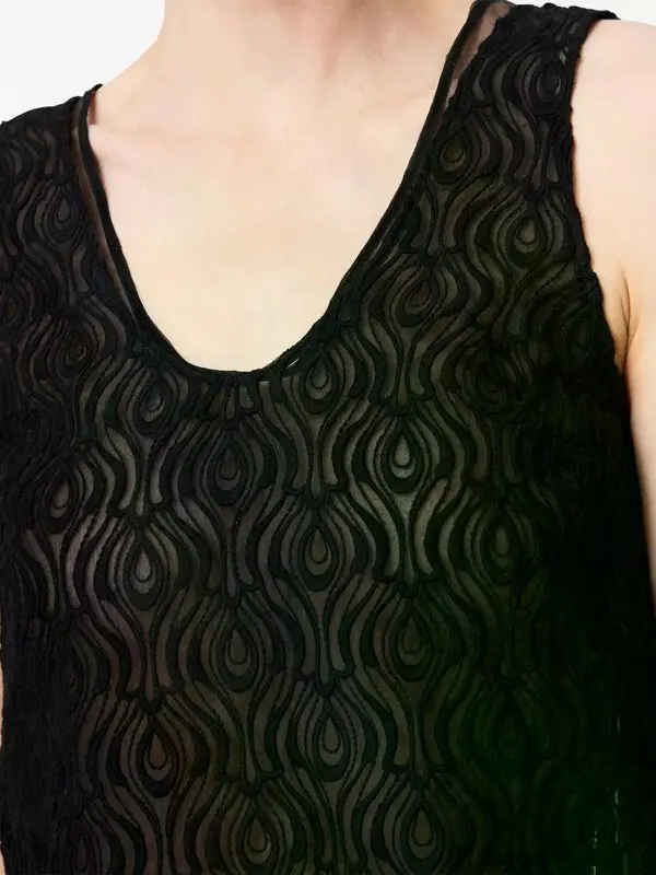 Another Tomorrow Embroidered Silk Organza Top