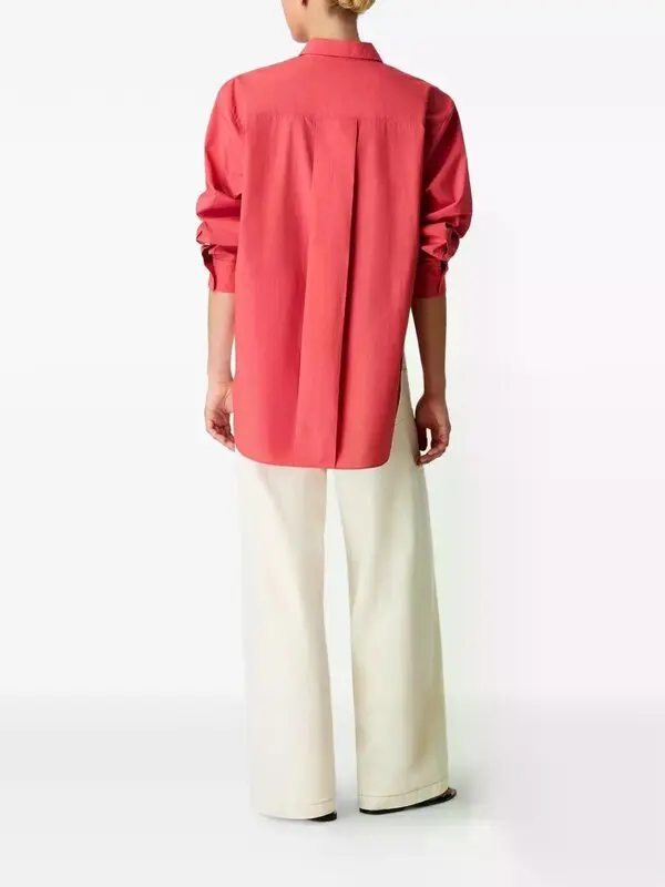 Another Tomorrow Pleat-back Poplin Shirt