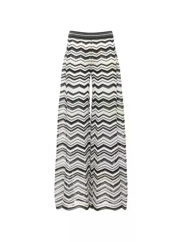D.exterior Geometric Pattern Lurex Detail Palazzo Pants
